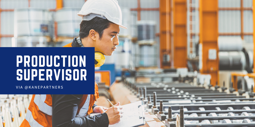 Production Supervisor - Kokomo, IN via Kane Partners